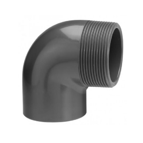 PVCu Elbow 90 Plain x Threaded Male – Hortitech